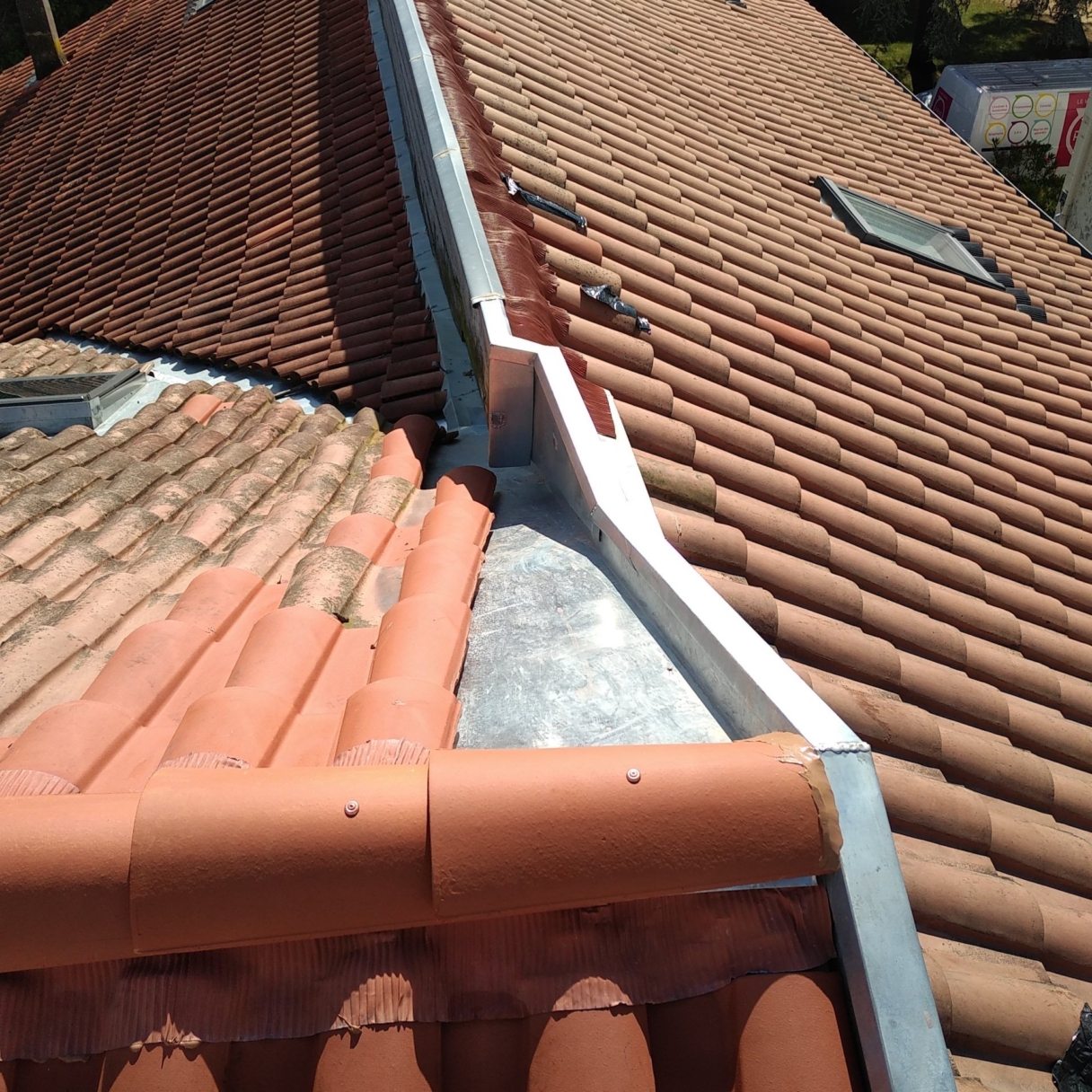 Rive biaise en zinc sur mesure - Capbreton Landes 40